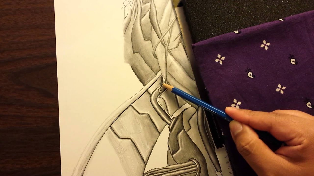 Adding 50 shades of grey with pencil to my drawing - YouTube