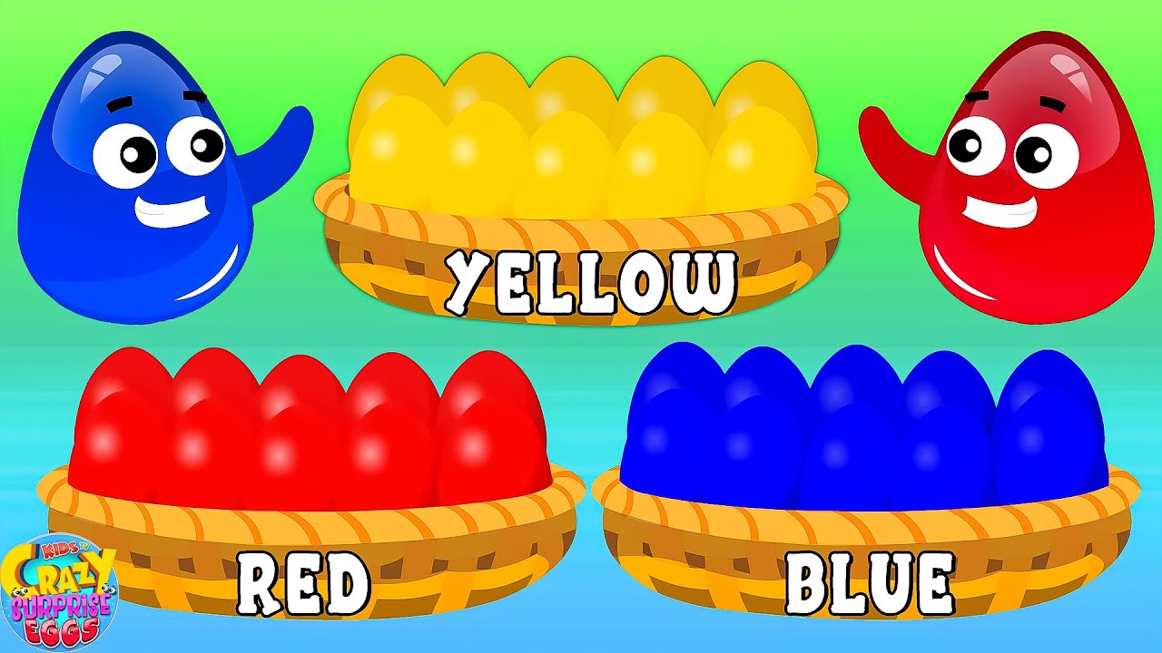 Learn Colors With Crazy Surprise Eggs + More Learning Videos ...