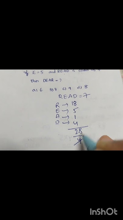 Coding And Decoding Trick In Reasoning Codingdecodingtricks Codingdecodingshortcuts Youtube