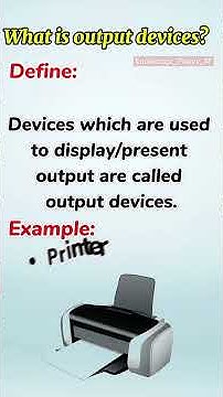 What is output?||Define output devices and write its example #compterinformation #material # ...