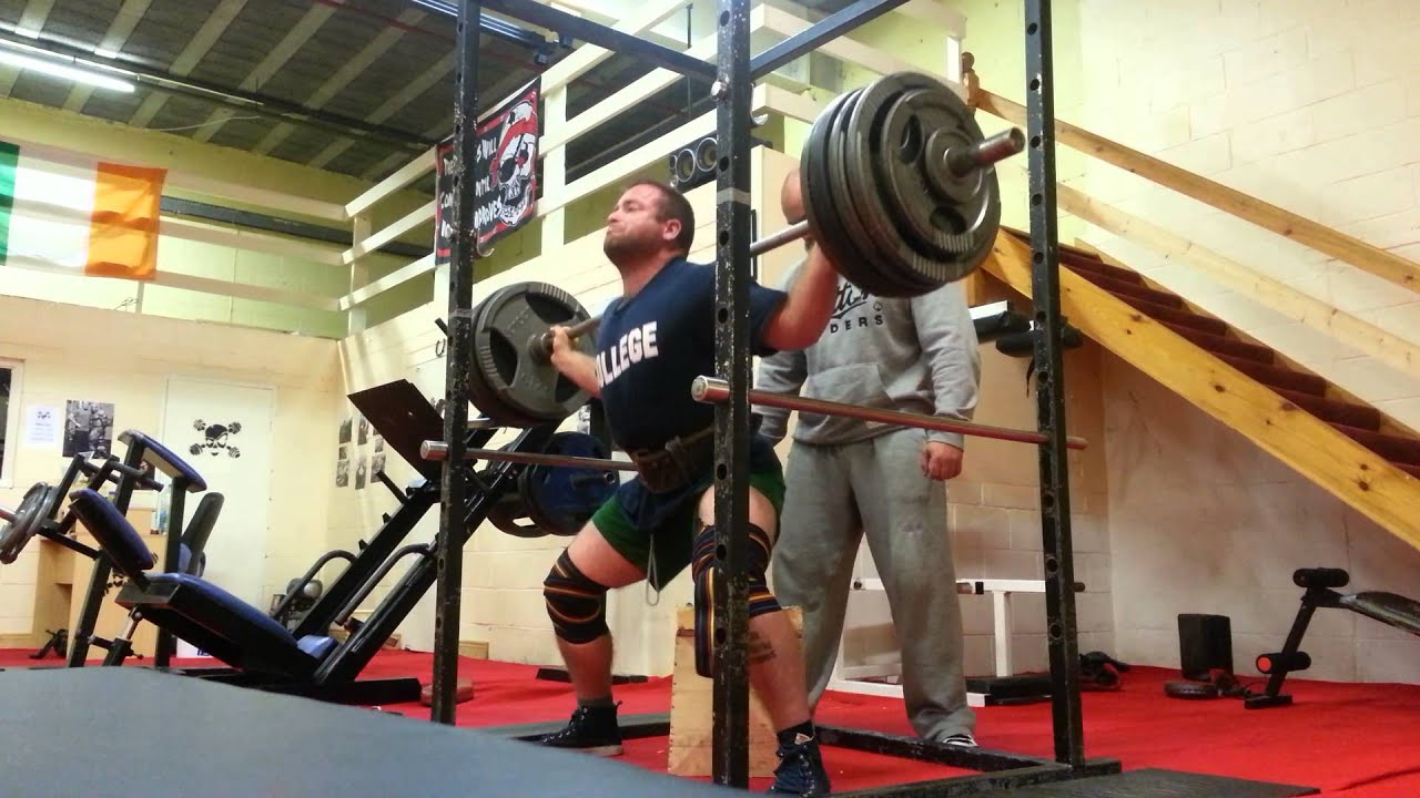 205 box squat wide stance - YouTube