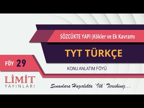 TYT Türkçe Konu Anlatımı: Sözcükte Yapı (Kökler Ve Ek Kavramı)