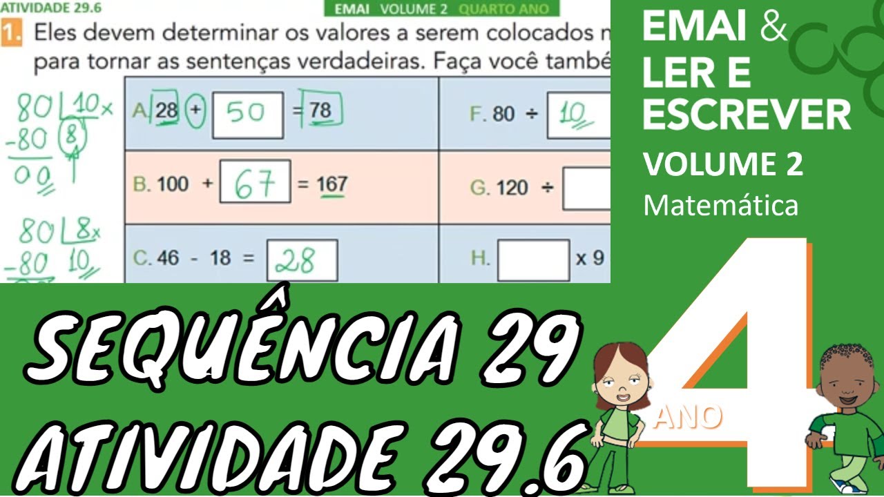 EMAI 4º ANO ATIVIDADE 29.6 (SEQUÊNCIA 29) VOLUME 2 - RESOLVENDO ...