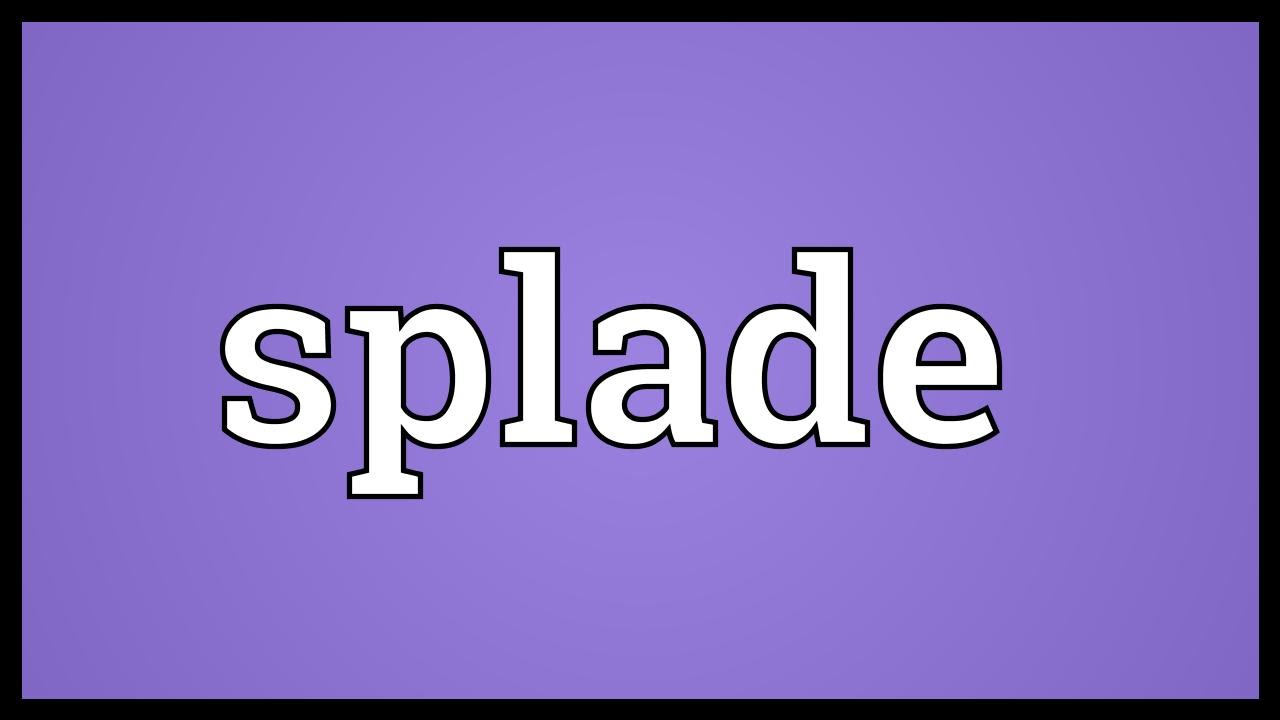 Splade Meaning - YouTube