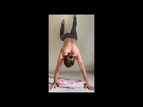 Jake Gyllenhaal Does The T-Shirt Handstand Challenge