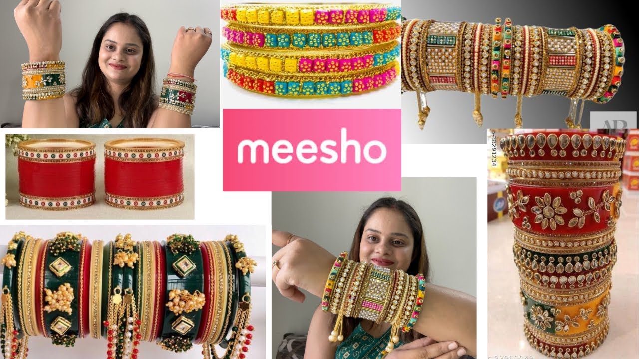 Meesho Bangle haul || Part 2 || Meesho bridal chuda/bangles set under ...