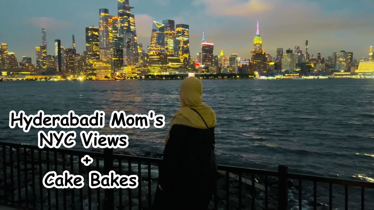 Simple Vanilla Cake Baking & NYC Waterfront View from New Jersey - YouTube