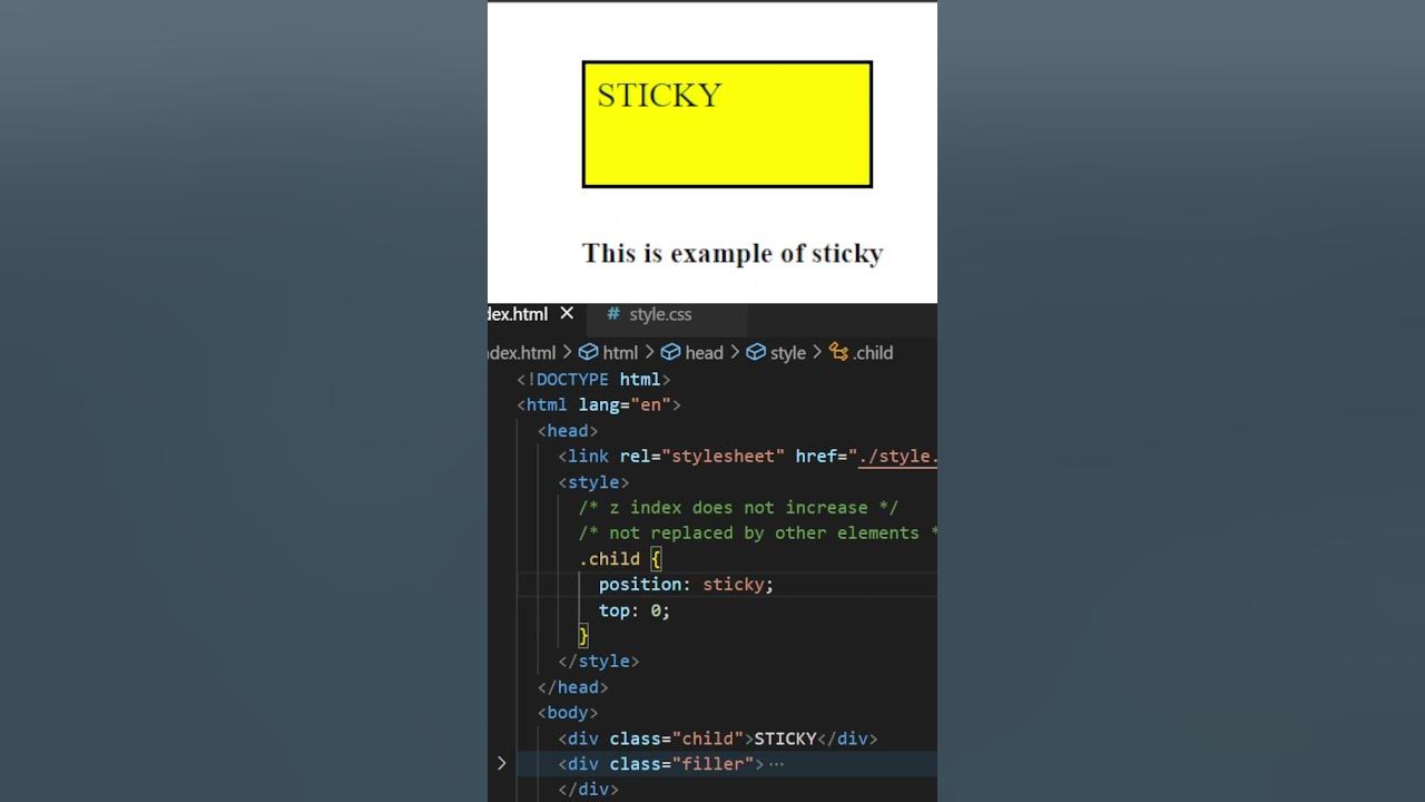 Css Sticky Position Youtube