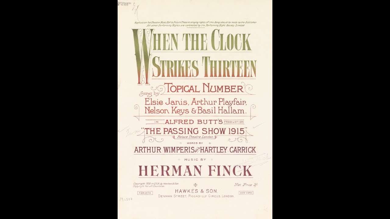When The Clocks Strikes Thirteen (1915) - YouTube