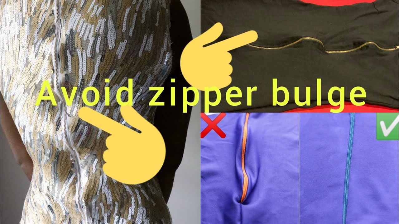 AVOID ZIPPER BULGES How to fix zipper to a stretchey fabric (SUBSCRIBE ...