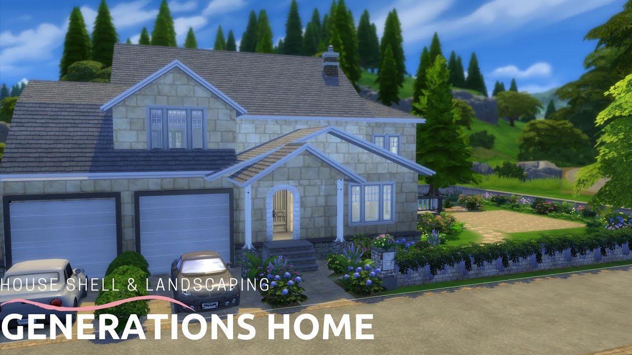 Generations Home | The Sims 4 Speed Build | House Shell & Landscaping ...