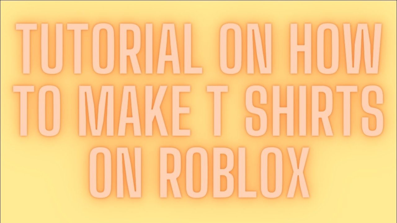 Tutorial on how to make t shirt on roblox - YouTube