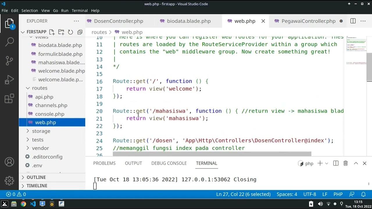 18-10-2022 Request GET dan POST pada Laravel - Kuliah Web Programming - YouTube