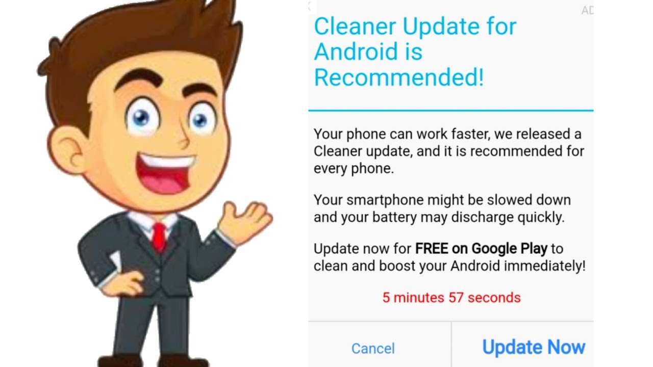 Cleaner Update for Android is Recommended|oldmobile| - YouTube