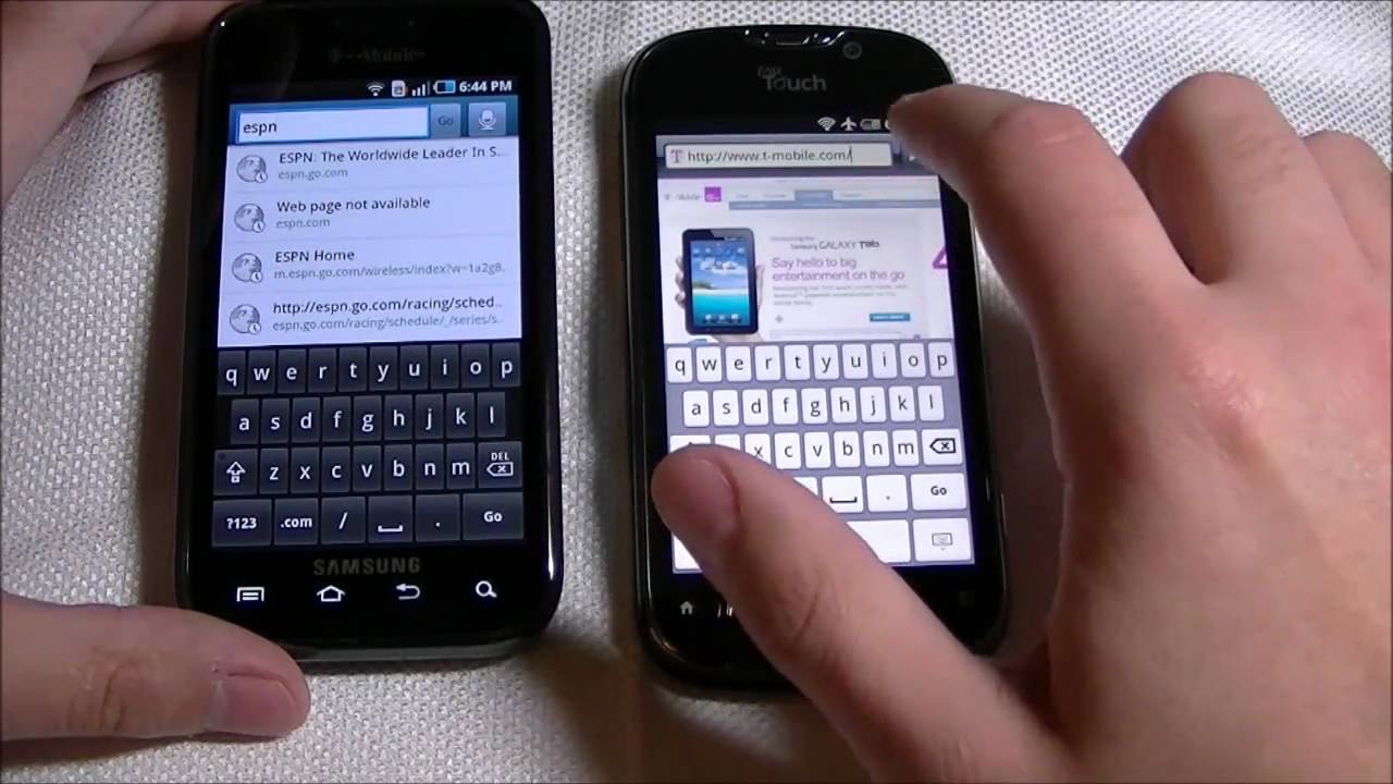 T-Mobile Mytouch 4G vs Samsung Vibrant Part Two: Browser, Camera and ...