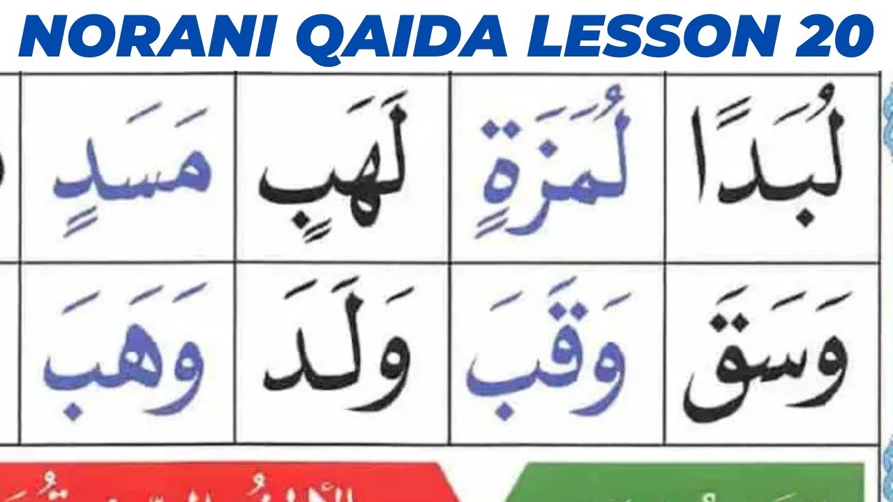 Noorani Qaida Lesson 20 | Easy Quran Learning for Beginners | Step-by ...