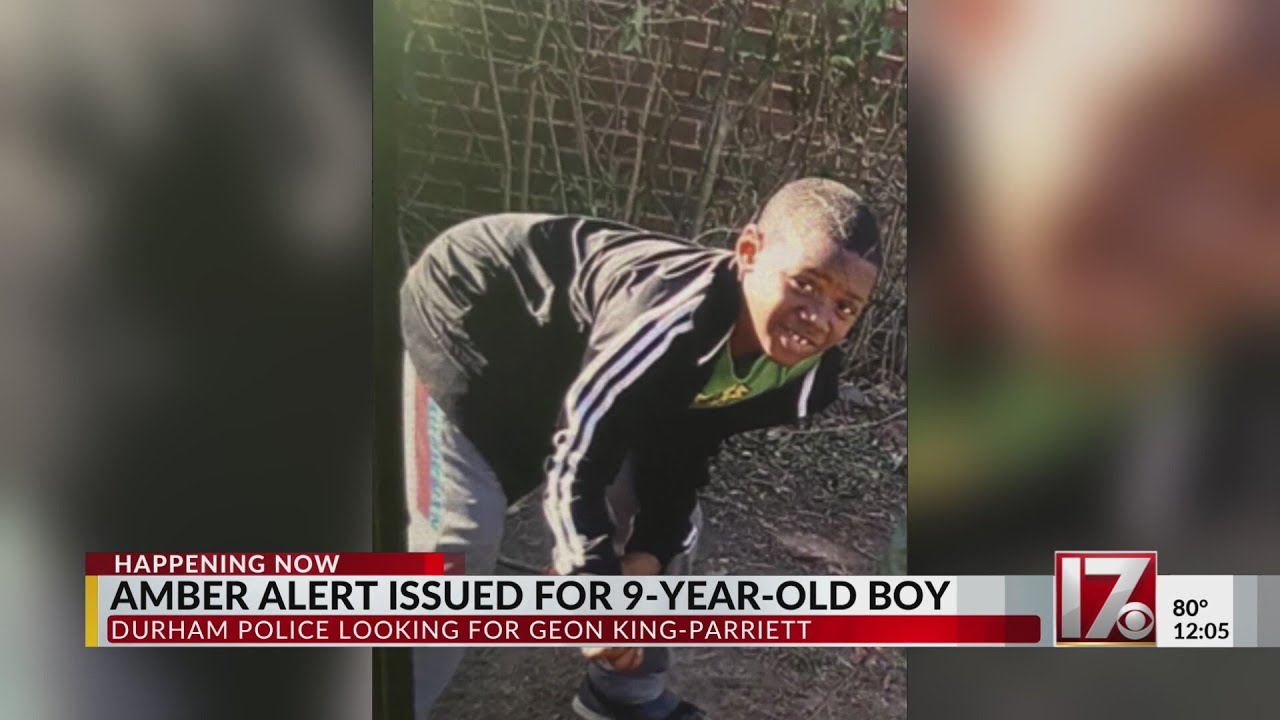 Amber Alert issued for 9-year-old boy in Durham - YouTube
