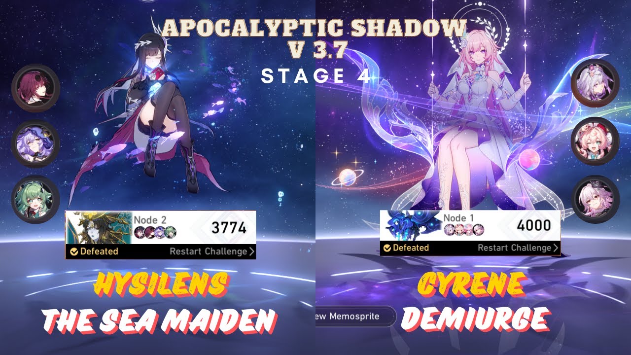 [HSR] Apocalyptic Shadow : Priceless Jewels V 3.7 | Stage 4 | Hysilens ...