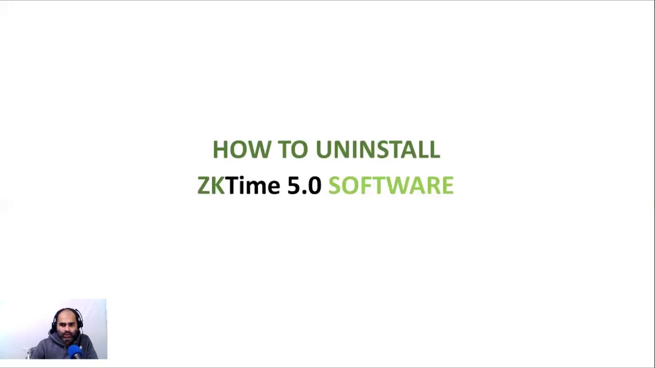 ZKT Software uninstallation 5 | 60 - YouTube