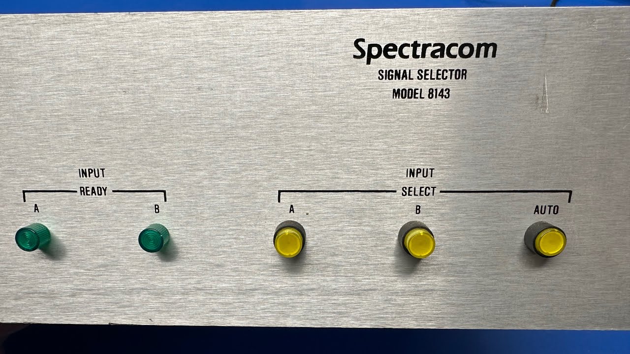Spectracom 8143 Signal Selector (distribution amplifier) overview - YouTube