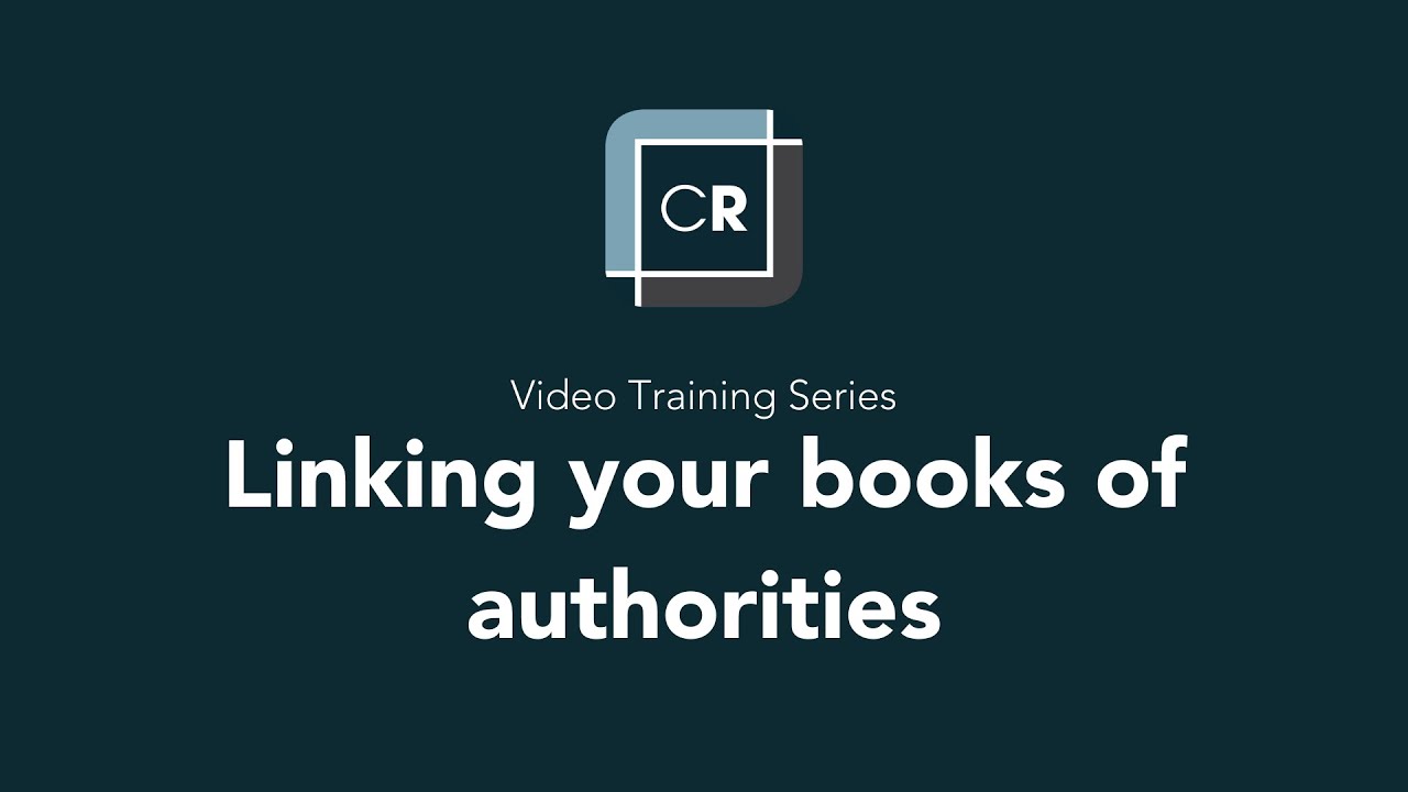 Generating a Cross Linked Book of Authorities - YouTube