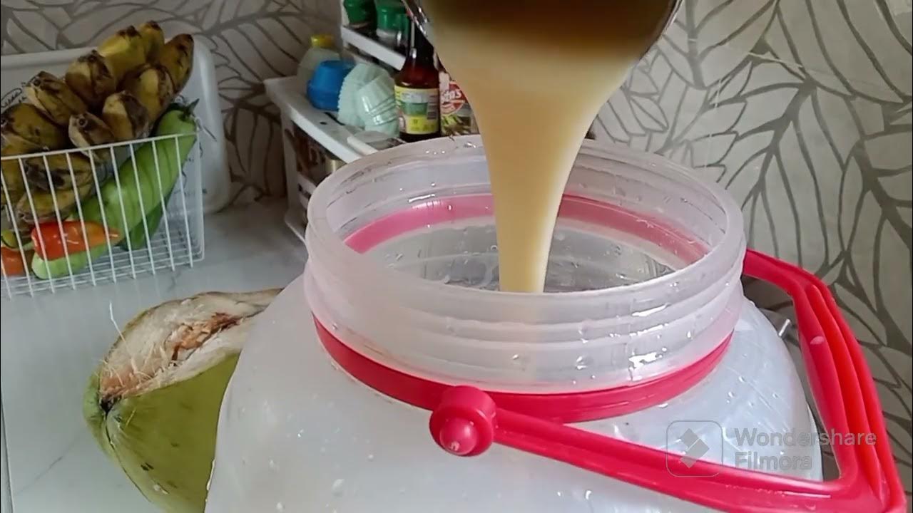 LAMAW - fresh buko juice and buko meat mixed with evaporated and condensed milk. - YouTube