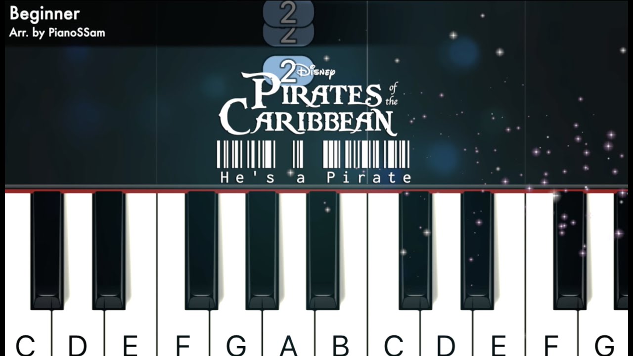 [Beginner] He's a Pirate - Pirates of the Caribbean | Piano Tutorial ...