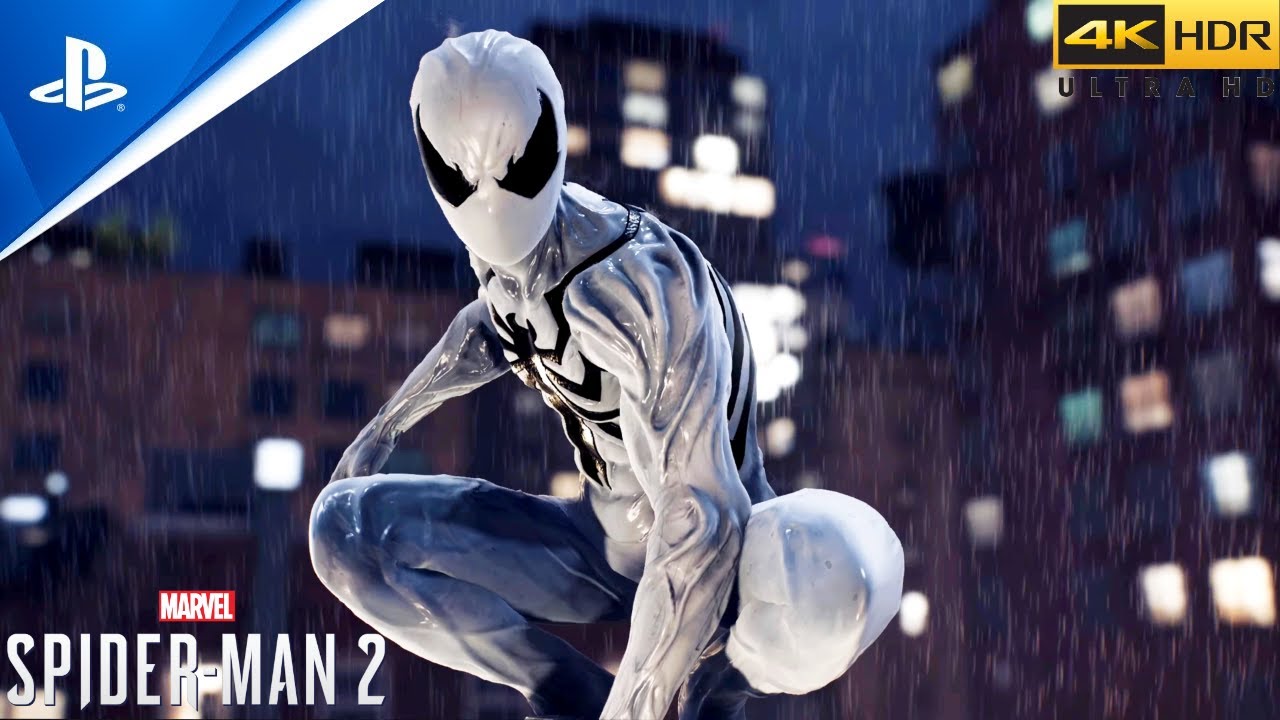 Spider-Man White Symbiote Surge Suit vs Kraven Church Scene - Marvel's ...