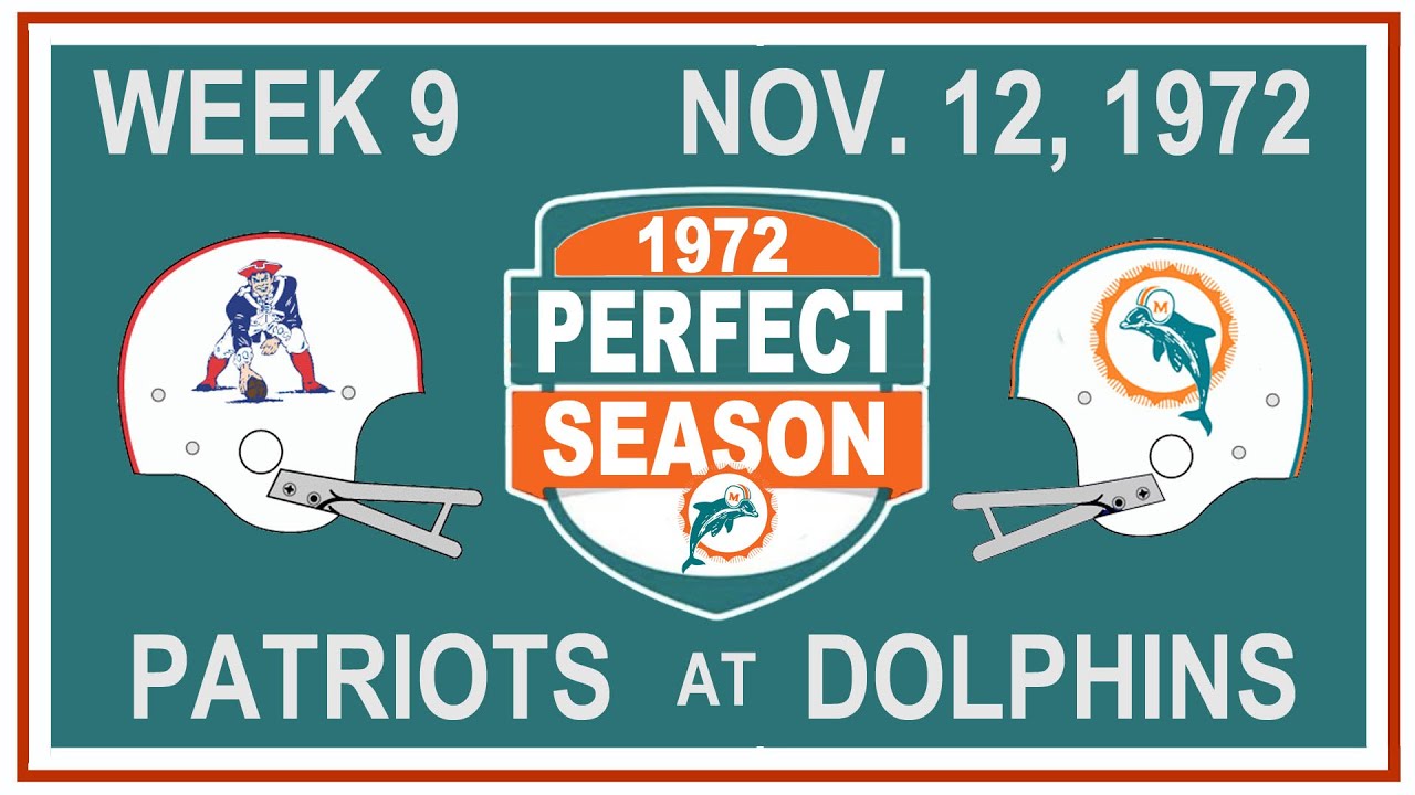 1972 Miami Dolphins - Week 9 - NEW ENGLAND at MIAMI Radio Edit - YouTube