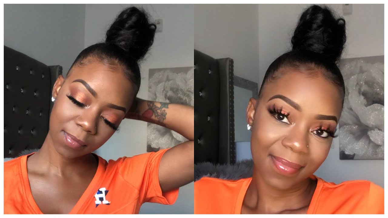 Quick and Easy Top Knot Bun - YouTube