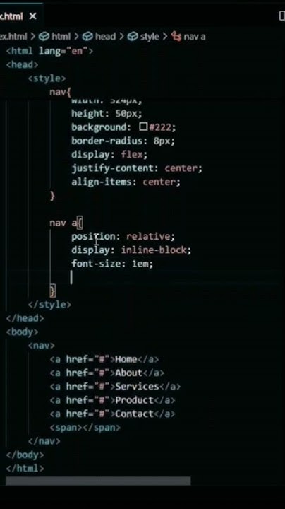 how to make a Animated Navbar menu using HTML CSS Only #navbar #menu #coding #webdesign #shorts ...