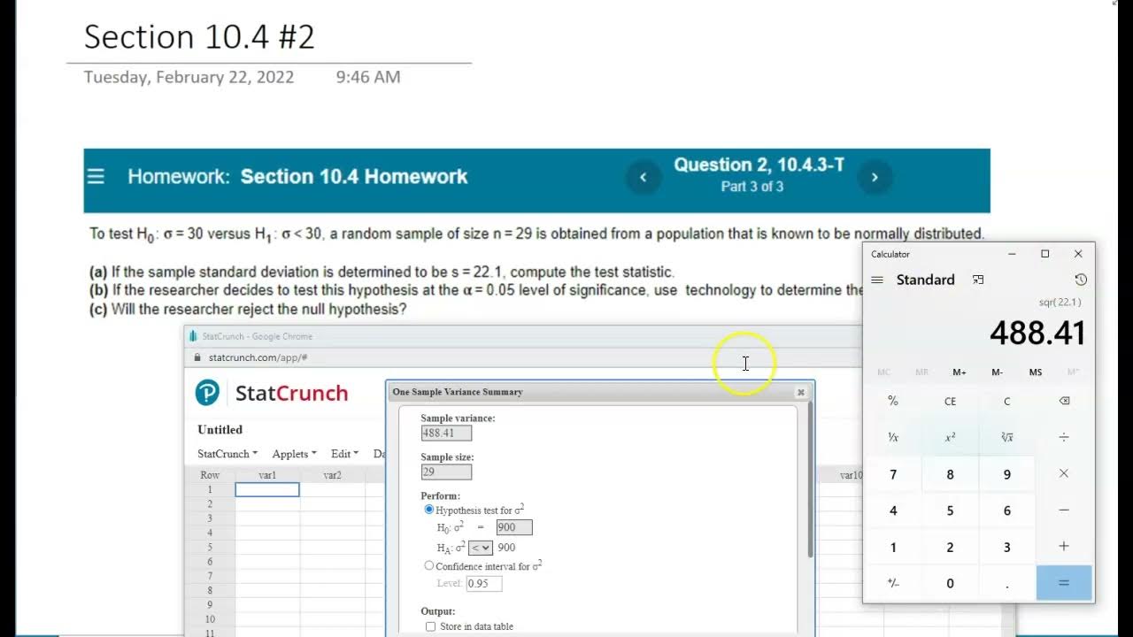 Using StatCrunch To Do A Hypothesis Test For Population Standard using-statcrunch-to-do-a-hypothesis-test-for-population-standard
