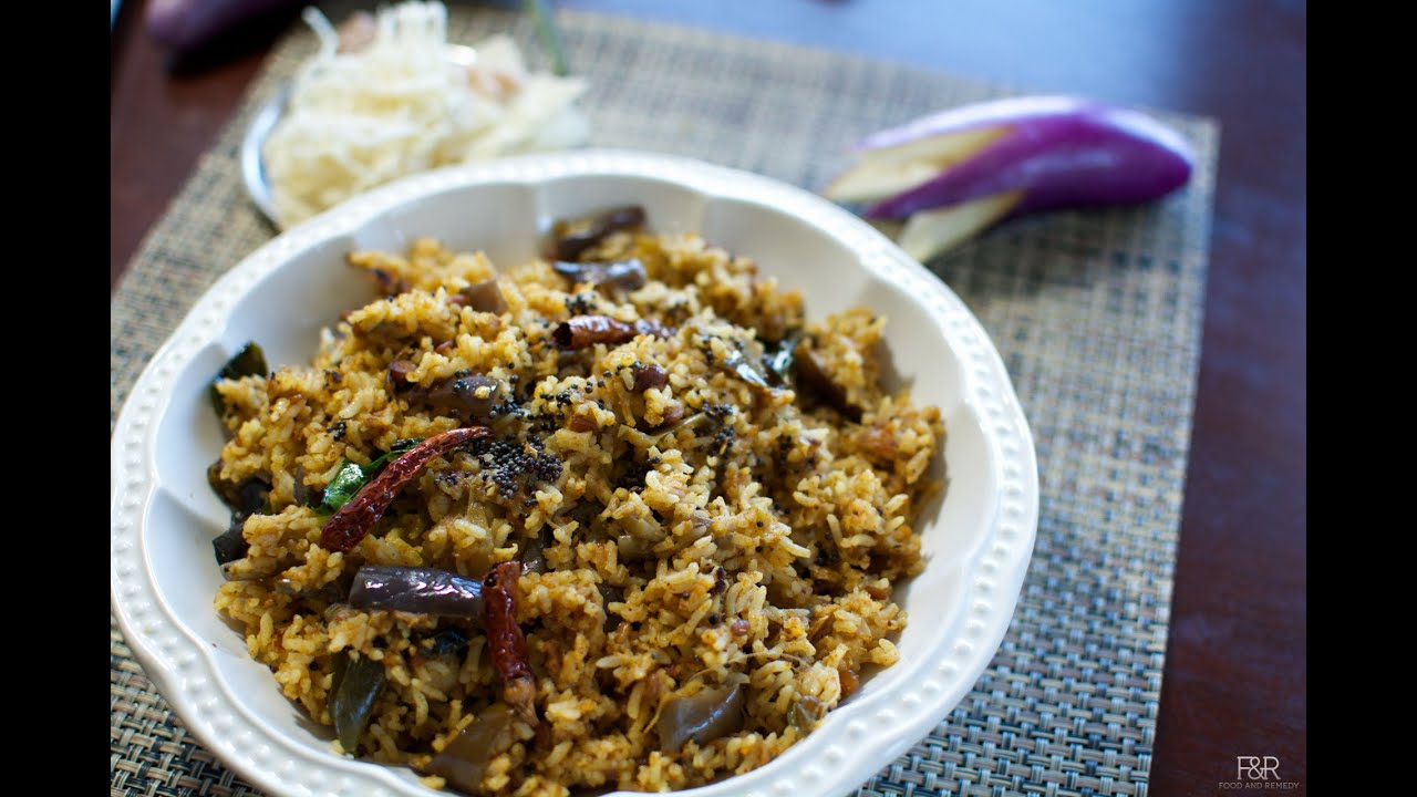 Vangi bath recipe | Vangi bhath | Badanekayi Anna |ಬದನೆಕಾಯಿ ಅನ್ನ ...