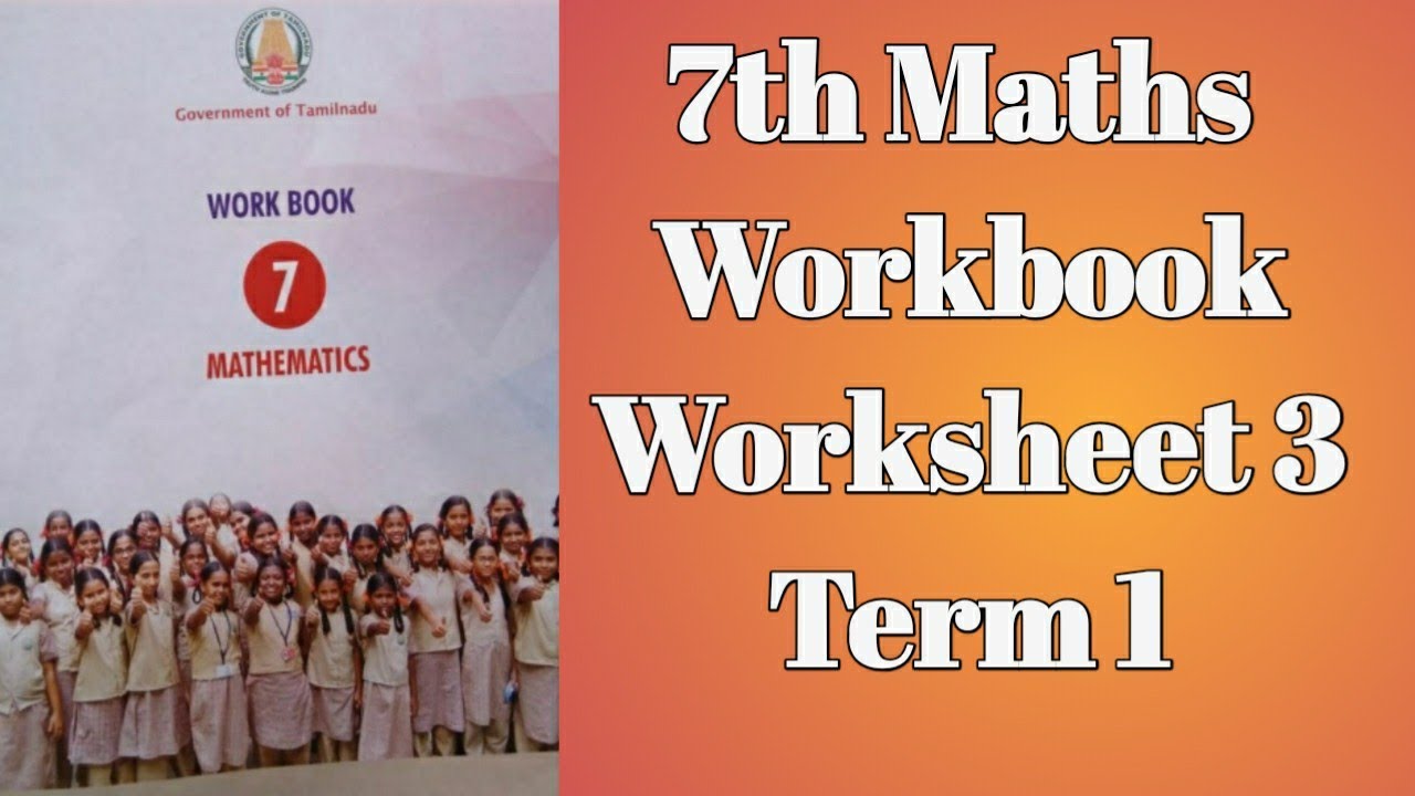 7th Maths Worksheet 3 all solved|English medium 7th standard maths ...