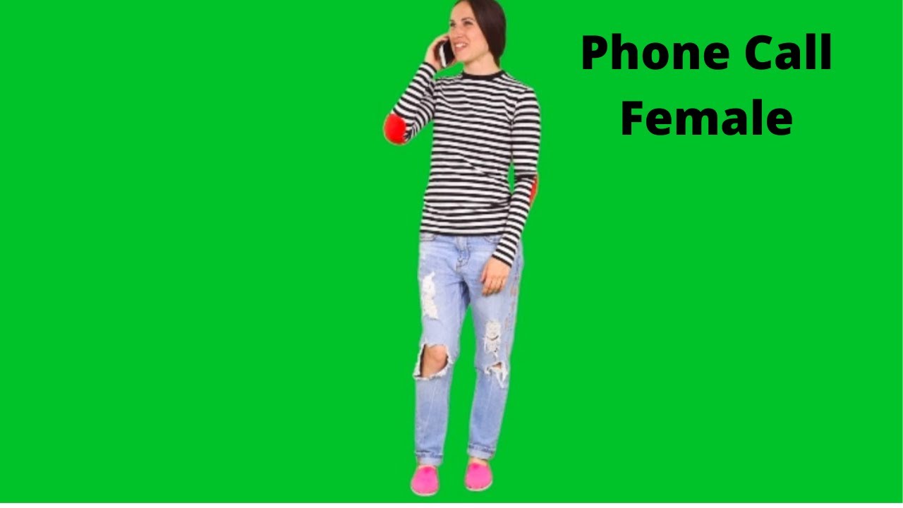Phone Call Green Screen Female || Green Screen uses no copyright. - YouTube
