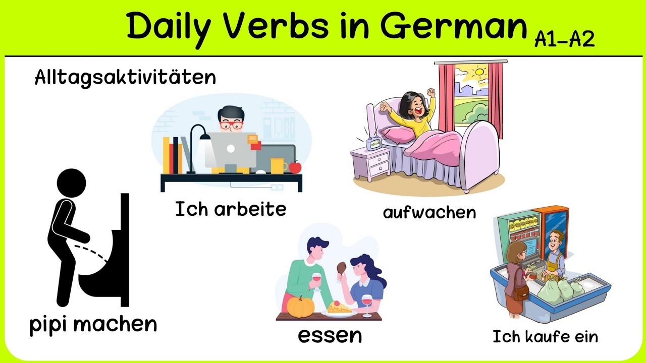 Daily Verbs in German A1-A2 | Altagsaktivitäten - YouTube
