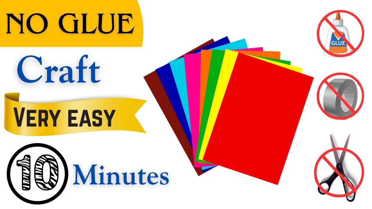 How to Make Easy Paper Craft No Glue | Paper Things | Step by Step ...