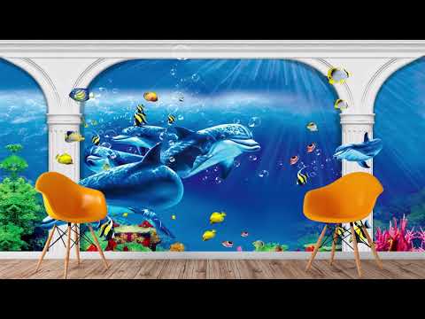 Sualtı, Akvaryum ve Balıklar Temalı 3D Duvar Kaplamaları