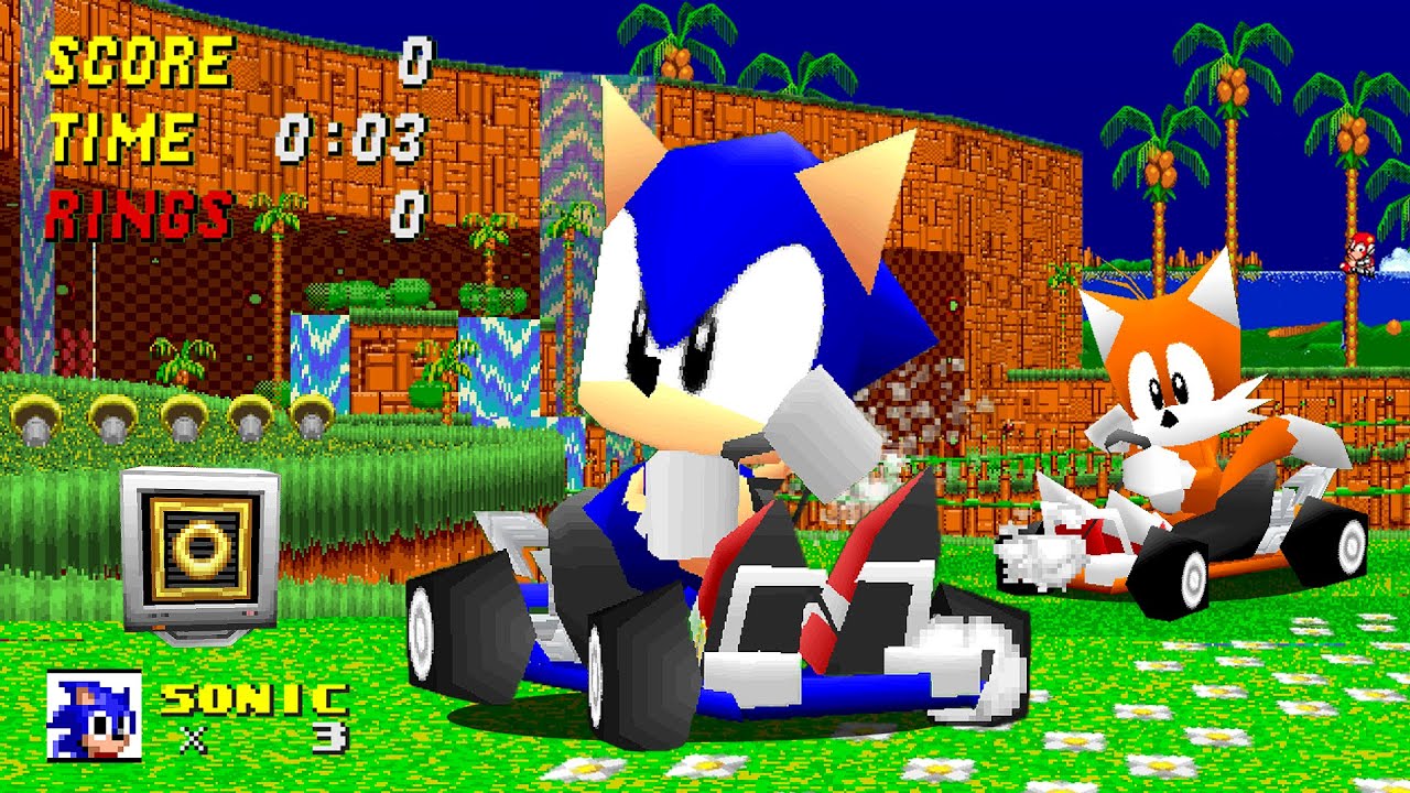 Sonic 2 recreated in Sonic Robo Blast 2 Kart - YouTube