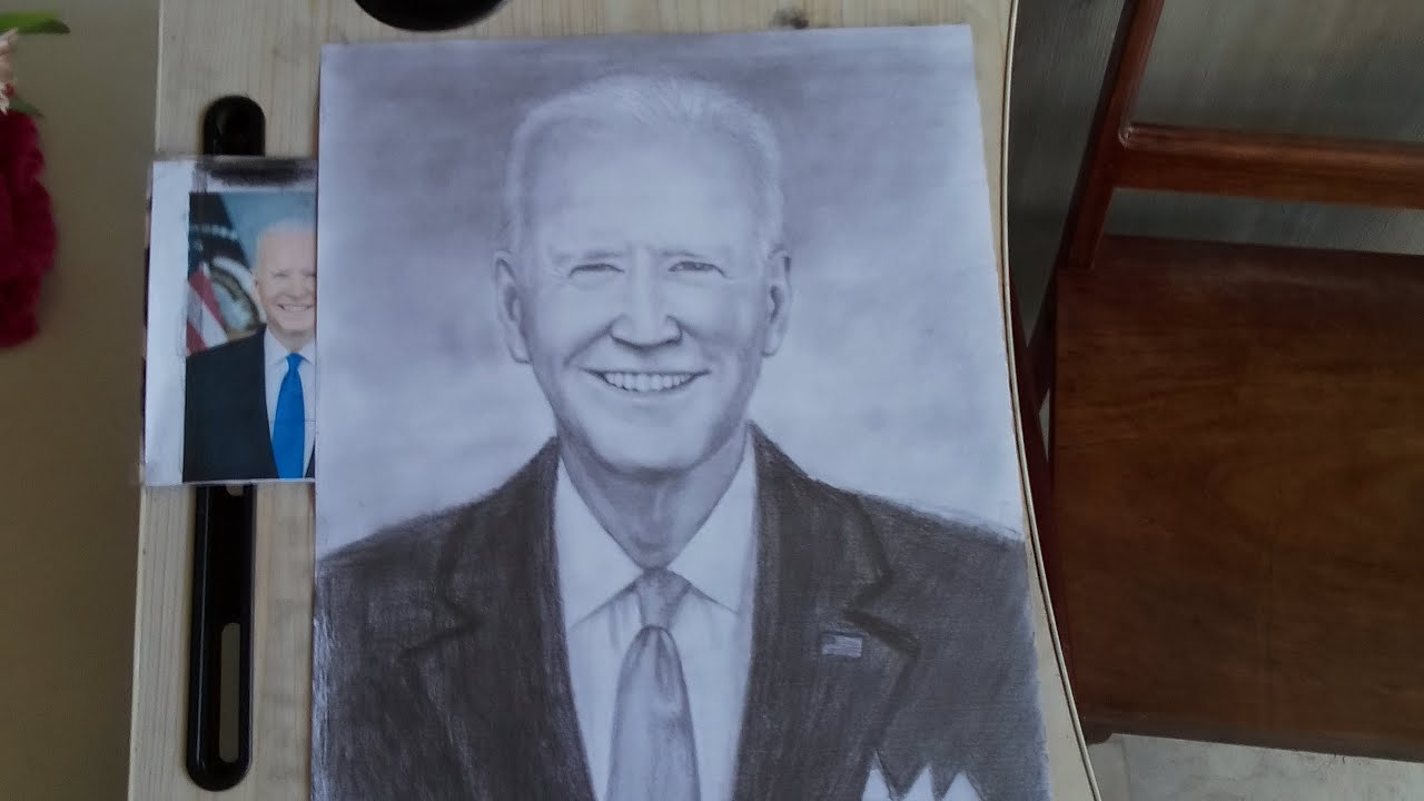 Joe Biden flipped drawing - YouTube
