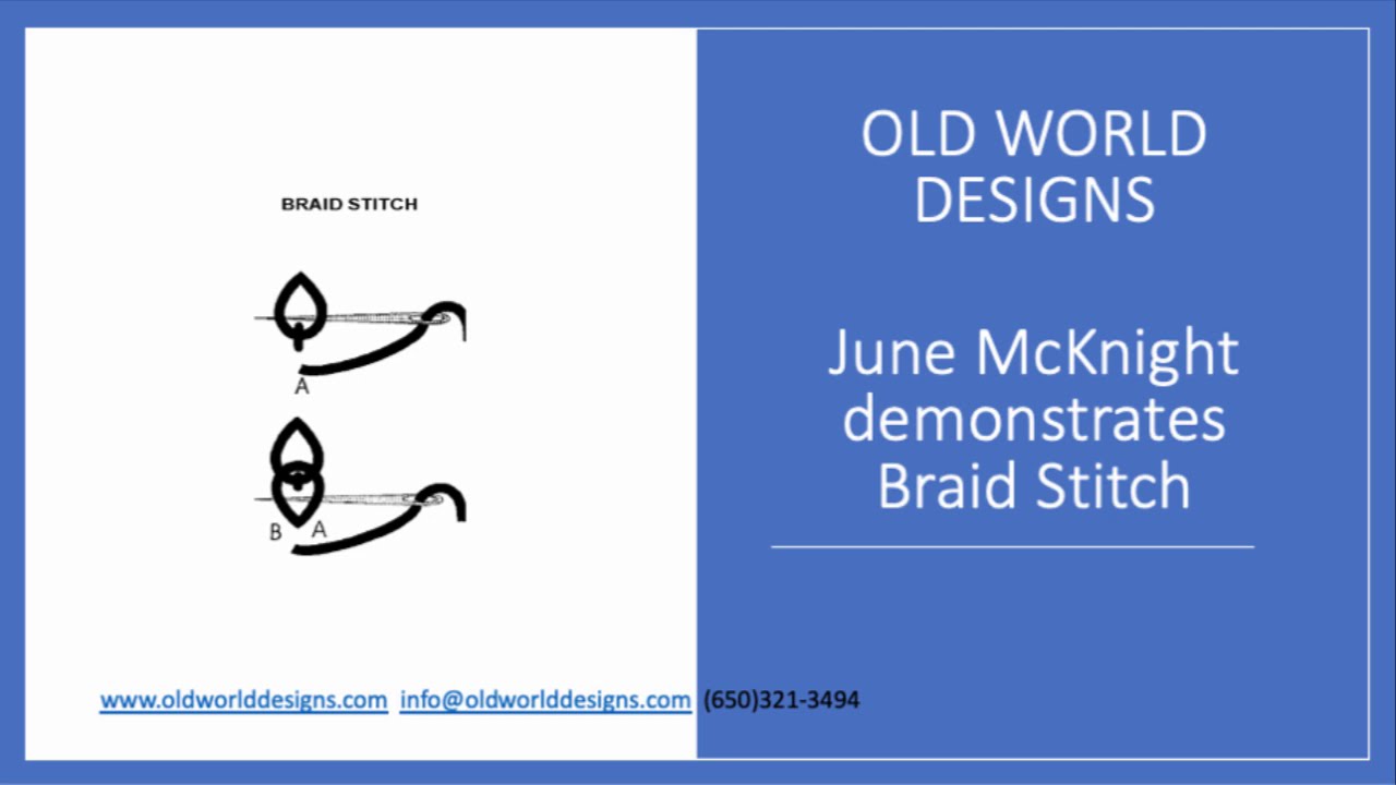 Braid Stitch with June McKnight - YouTube