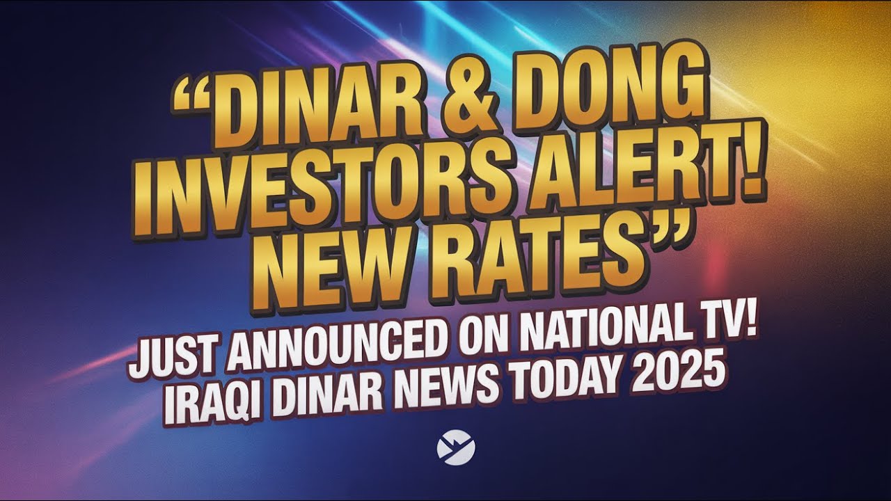 Dinar & Dong Investors ALERT! New Rates Just Announced on National TV ...