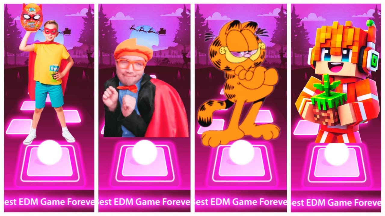 Vlad Blippi GARFIELD Sprunki Tiles hop Edm Rush - YouTube
