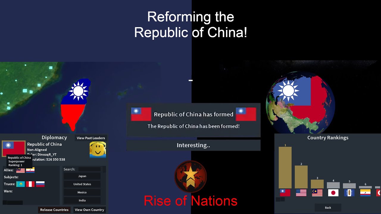 Defeating China and forming ROC in Rise of Nations [Roblox] - YouTube