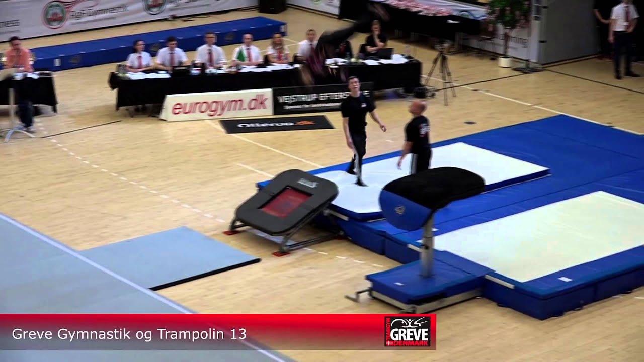 TeamGym Greve 2015 Seniordamer DM Trampet - YouTube