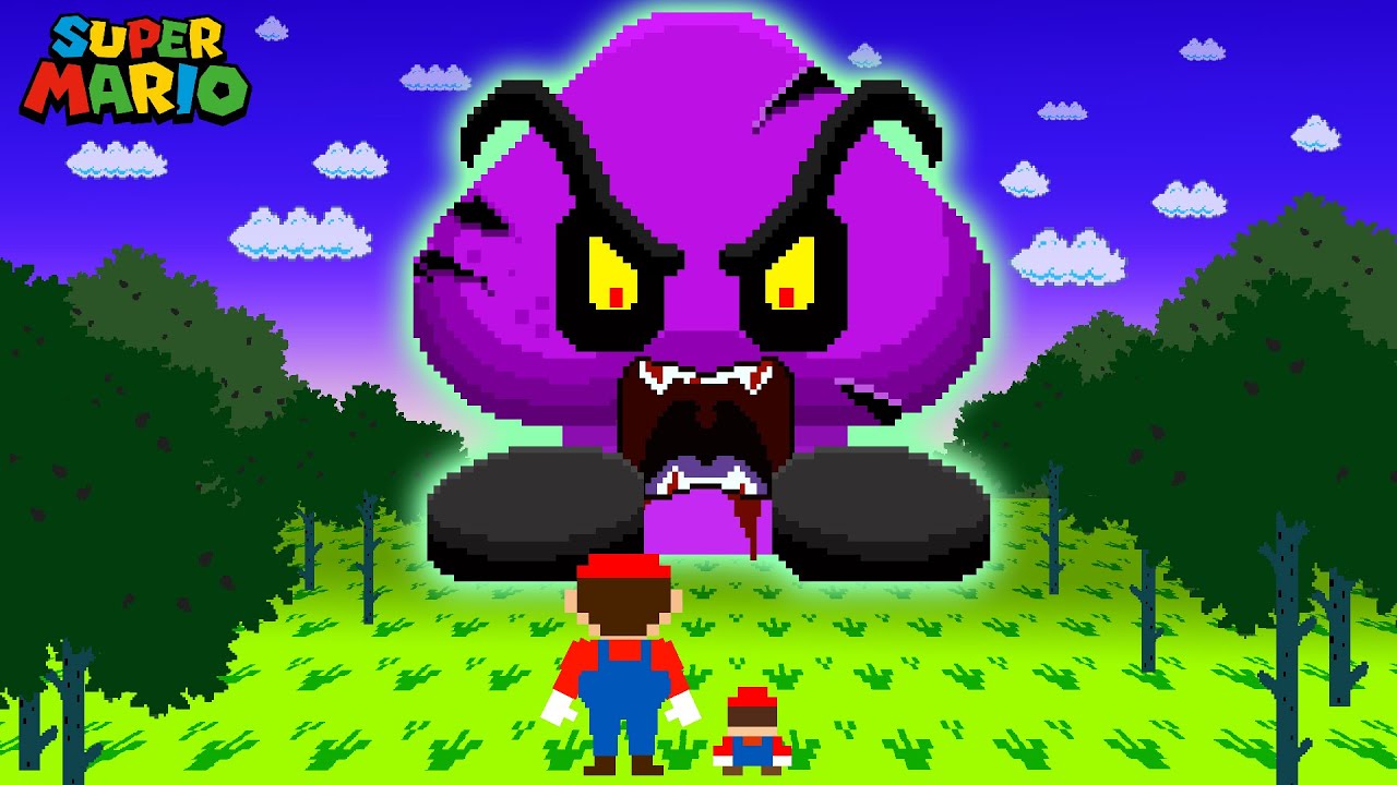 Mario Tiny Vs Goomba ZOMBIE Maze Mayhem | Game Animation - YouTube