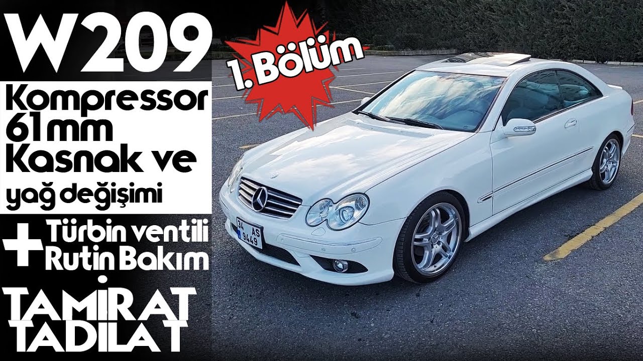 Mercedes W209 | Custom 61 mm kompresör kasnağı + Kub ventil değişimi ...