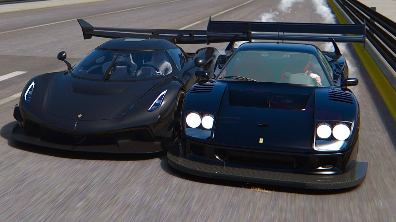 Ferrari F40 Black Devil vs Koenigsegg Jesko Black Devil at Special Stage Route X - YouTube