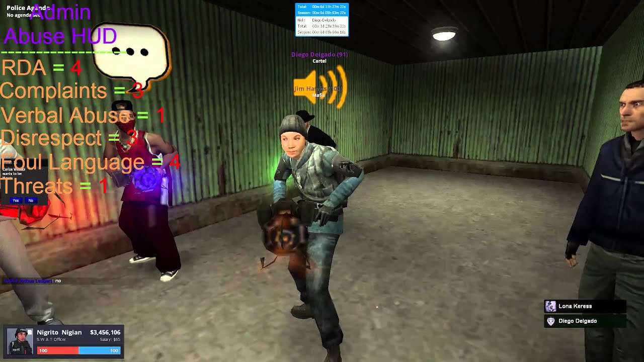 Garry's Mod Poseiden Servers DarkRP Admin Abuse | Diego Delgado - YouTube