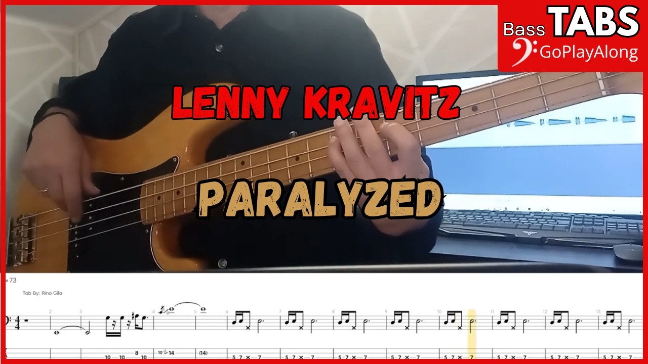 Lenny Kravitz - Paralyzed (Cover Bass + Tab) (Play Along) - YouTube